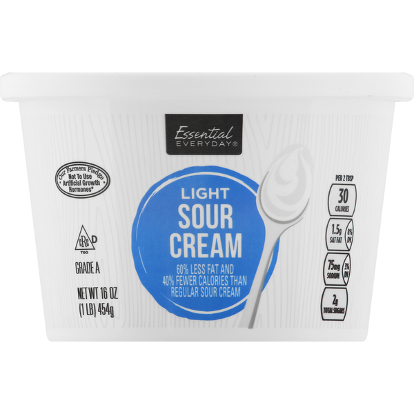 Essential Everyday Sour Cream, Light (16 oz) - Instacart