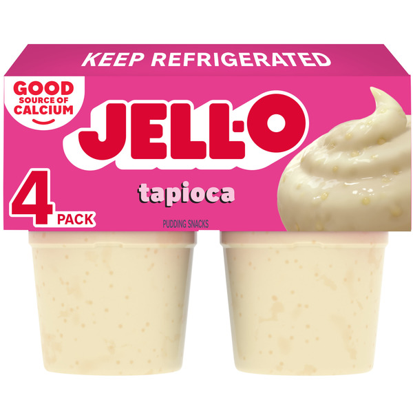 Jell-O Original Tapioca Refrigerated Pudding Cup Snacks Same-Day ...
