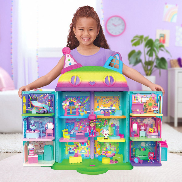 Kinetic Sand Gabby's Celebration Dollhouse & Deluxe Rooms Set Same-Day ...