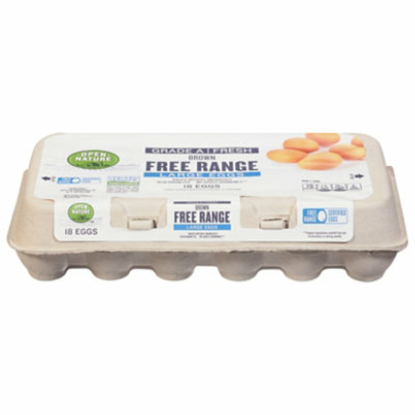 Safeway Open Nature Eggs, Brown, Free Range, Large Pickup | Instacart