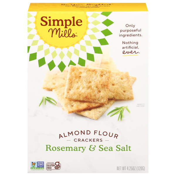 Simple Mills Almond Flour Crackers, Rosemary & Sea Salt Same-Day ...