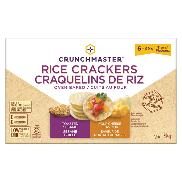 Crunchmaster Artisan Four Cheese Flavour Rice Crackers Same-Day ...