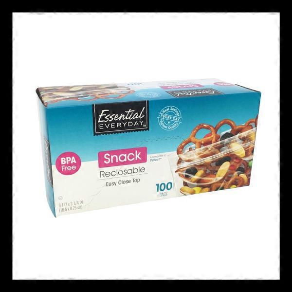 Essential Everyday Snack Reclosable Bags (100 ct) - Instacart