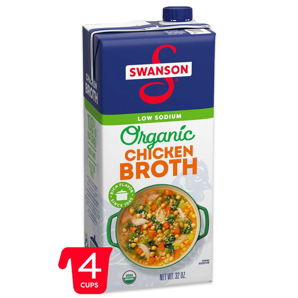Safeway Swanson's Organic 100% Natural, Low Sodium Chicken Broth Same ...