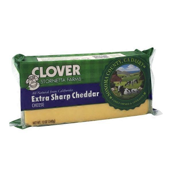 Clover Stornetta Extra Sharp Cheddar Cheese (12 oz) - Instacart