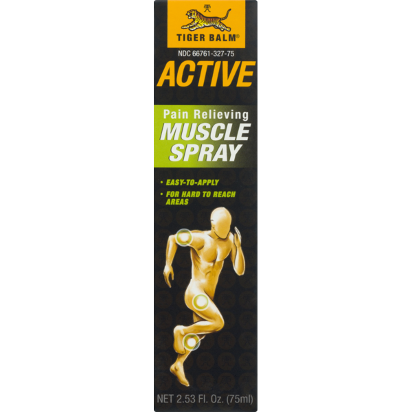 Tiger Balm Muscle Spray, Active, Pain Relieving (2.53 oz) - Instacart