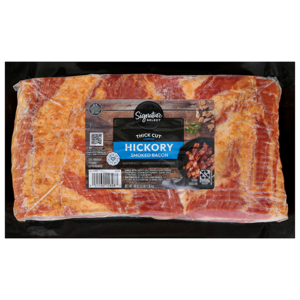 Safeway Signature SELECT Bacon, Hickory Smoked, Thick Cut Same-Day ...