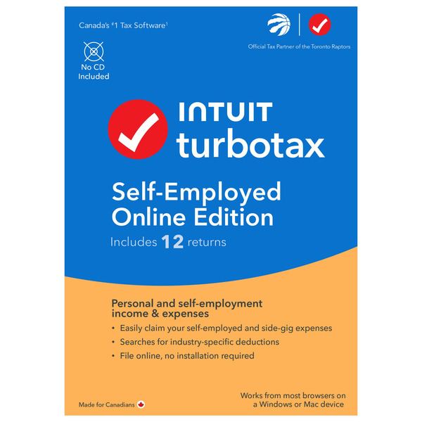 Costco Intuit TurboTax 2023 Online Self-Employed Tax Software With 12 ...