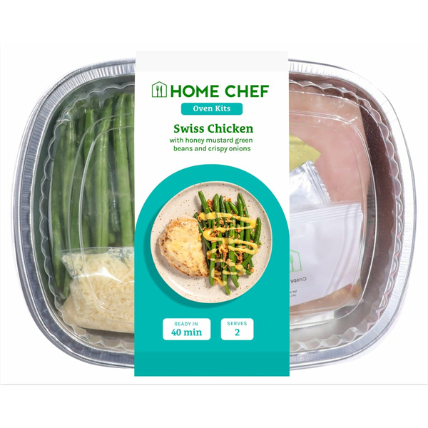 Kroger Home Chef Oven Kit Swiss Chicken With Honey Mustard Green Beans ...