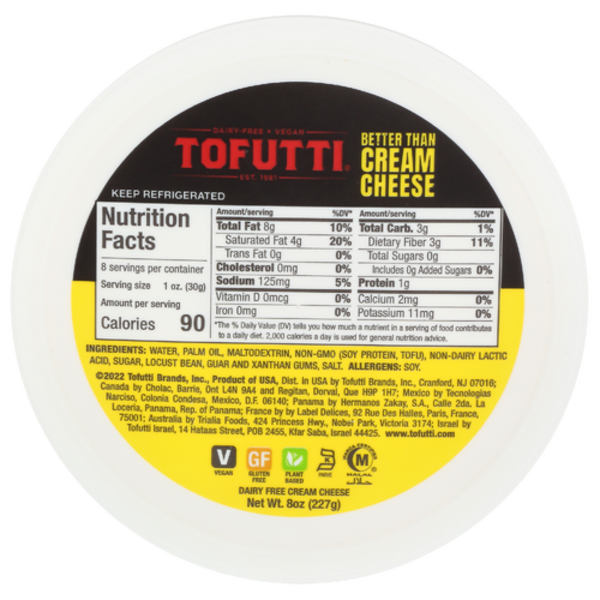 Tofutti Cream Cheese, Dairy Free Same-Day Delivery or Pickup | Sprouts ...