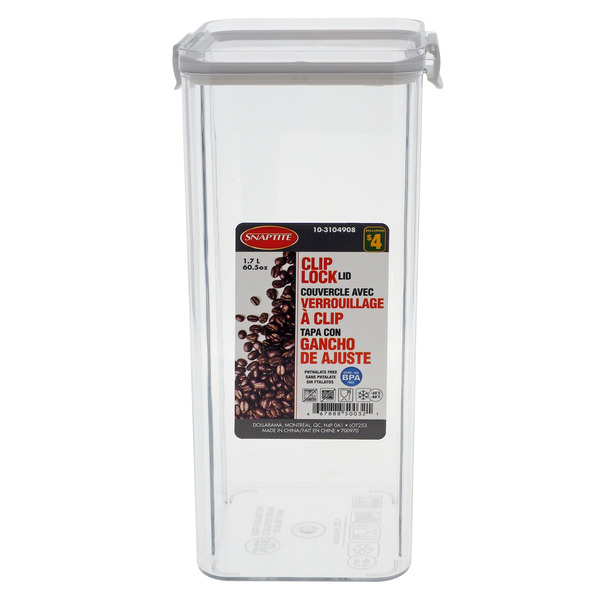 Dollarama Square Storage Container With Clip Lock Lid Same-Day Delivery ...