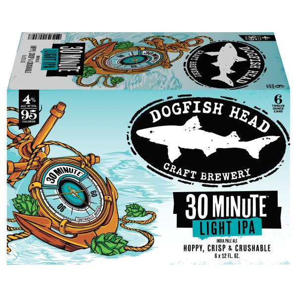 Dogfish Head Beer 30 Minute Light IPA (12 fl. oz. Can, 6pk.) Same-Day ...