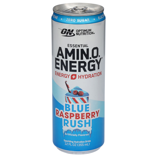 Optimum Nutrition Sparkling Hydration Drink, Blue Raspberry Rush ...