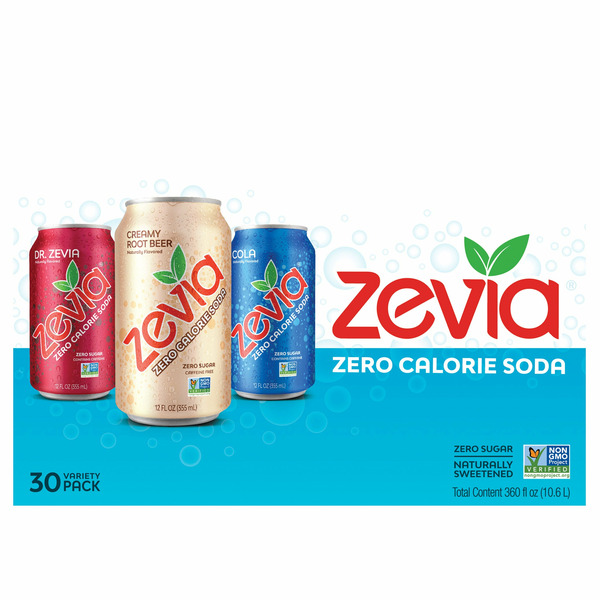 Costco Zevia Dr. Creamy Root Beer Cola Flavored Zero Calorie Soda Variety Pack Same-Day Delivery ...