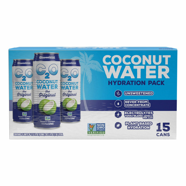 C2O Coconut Water Hydration Pack, 100% Pure, 17.5 fl oz, 15-count Same ...