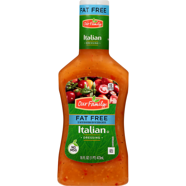 Our Family Dressing, Fat Free, Italian (16 oz) - Instacart