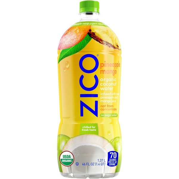 Zico Pineapple Mango Organic Coconut Water (46 oz) - Instacart