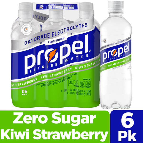 Propel Zero Sugar Electrolyte Water Beverage Kiwi Strawberry 16.9 Fl Oz, 6 Count Same-Day ...