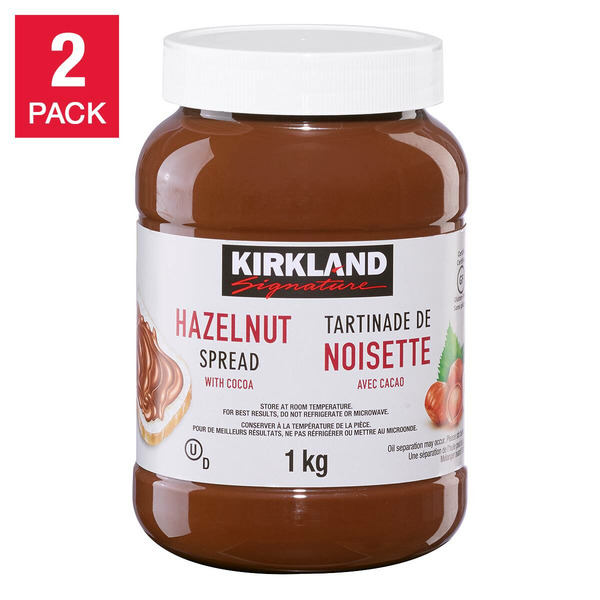 Costco Kirkland Signature Hazelnut Spread, 2 x 2.2 lbs Same-Day ...