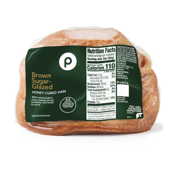 Publix Boneless Brown Sugar Glazed Cured Sliced Ham Half Same-Day ...