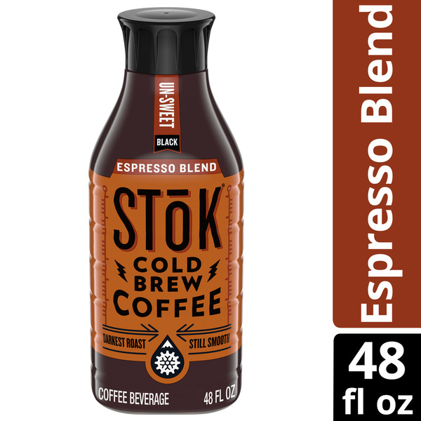 SToK Cold Brew Coffee, Espresso Blend, Dark Roast Brewed Low and Slow ...