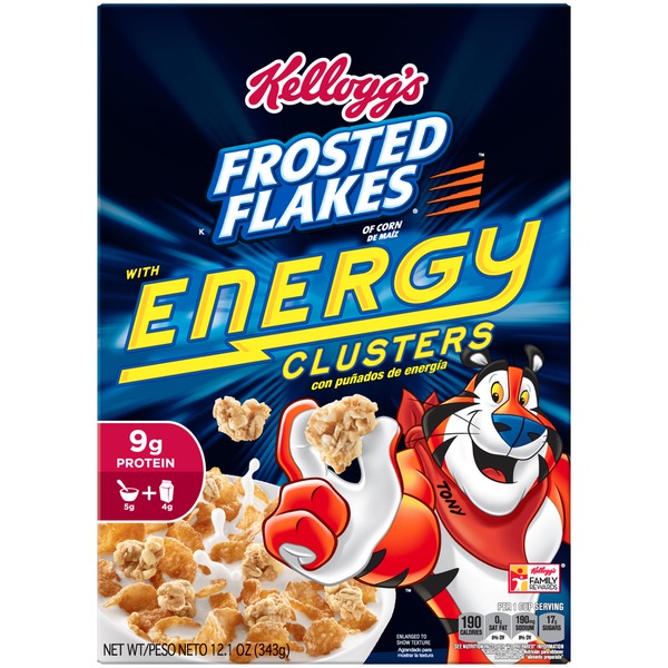 Kellogg's Frosted Flakes with Energy Clusters Cereal (12.1 oz) - Instacart