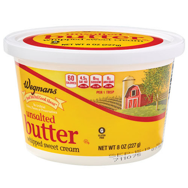 Wegmans Wegmans Whipped Unsalted Sweet Cream Butter Tub Same-Day ...