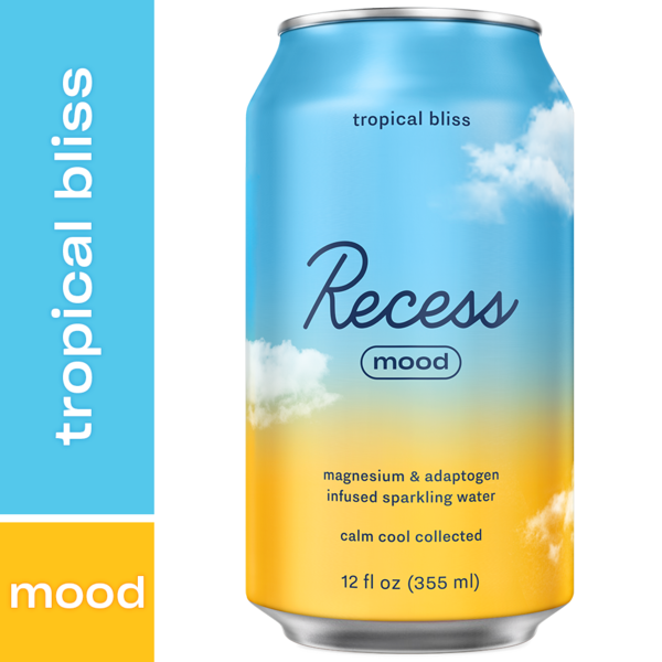 Recess Mood Tropical Bliss Magnesium & Adaptogen Infused Sparkling ...