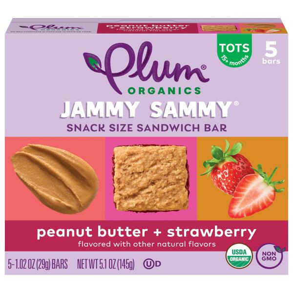 Plum Organics® Jammy Sammy® Peanut Butter & Strawberry Bar Same-Day ...