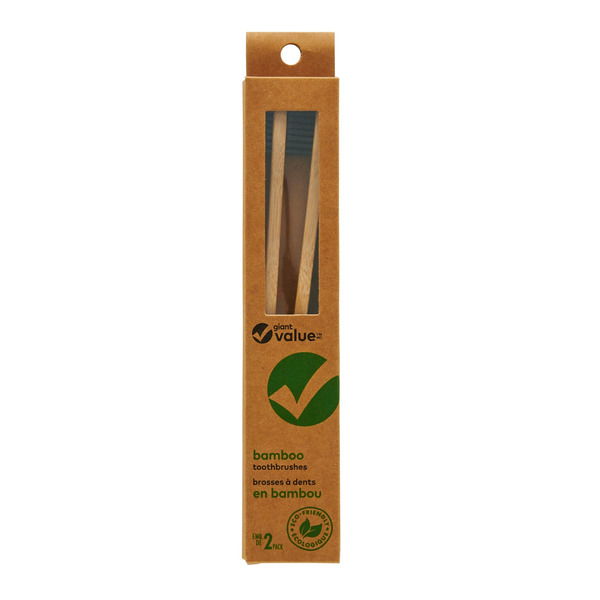 Giant Value Bamboo Toothbrushes, 2-Pack Same-Day Delivery | Giant Tiger