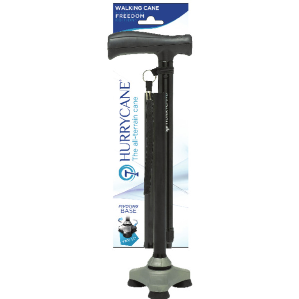 HurryCane Black Freedom Edition Walking Cane Same-Day Delivery | Rexall