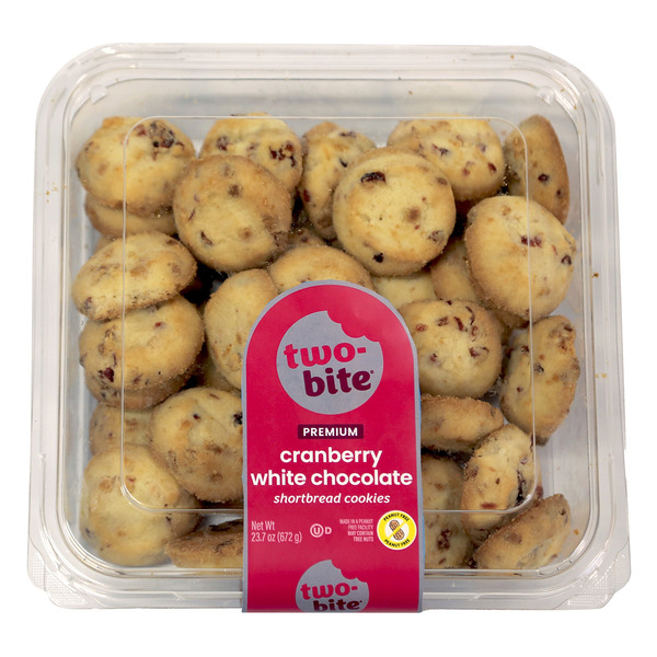 Two-Bite Premium Shortbread Cookies, Cranberry White Chocolate, 23.7 oz ...