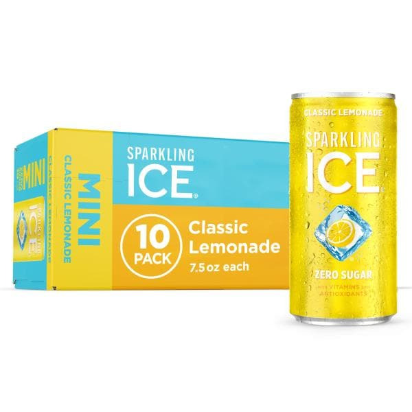 Sparkling Ice® Zero Sugar Classic Lemonade Mini Sparkling Water Same ...