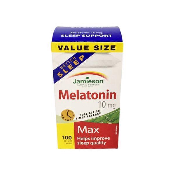 Jamieson 10 Mg Melatonin Max Dual Action Timed Release Tablets (100 ct ...