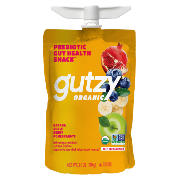 Gutzy Organic Banana Berry & Pomegranate Gut Healthy Snack, Prebiotics ...