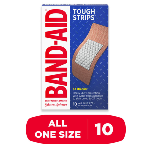 Walgreens BAND-AID Tough Strips Adhesive Wound Bandage, Extra Large ...