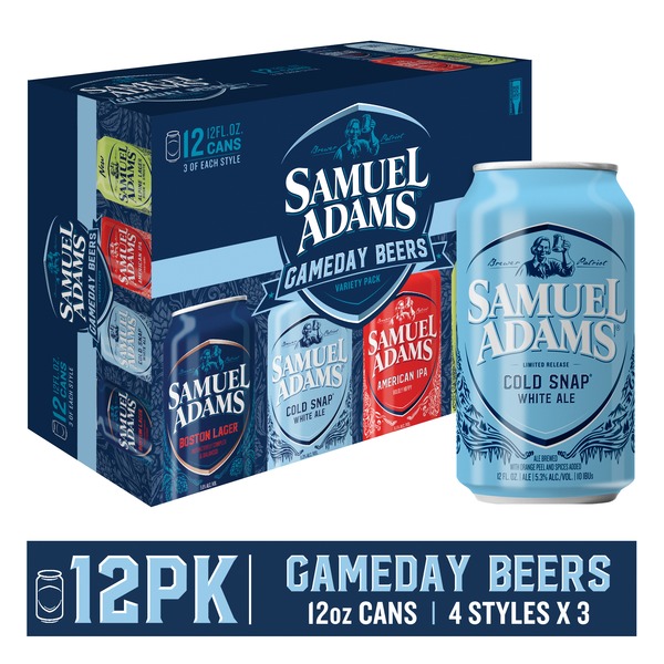 Samuel Adams Game Day Beers Seasonal Variety Pack Beer (12 fl oz) - Instacart
