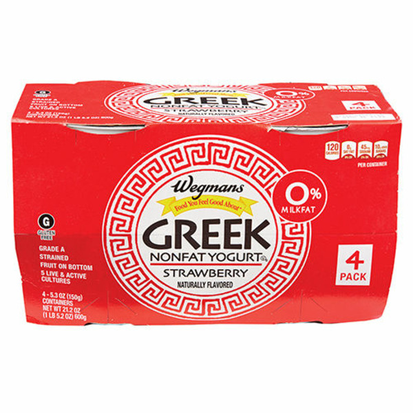 Wegmans Wegmans Strawberry Fruit On The Bottom Nonfat Greek Strained ...