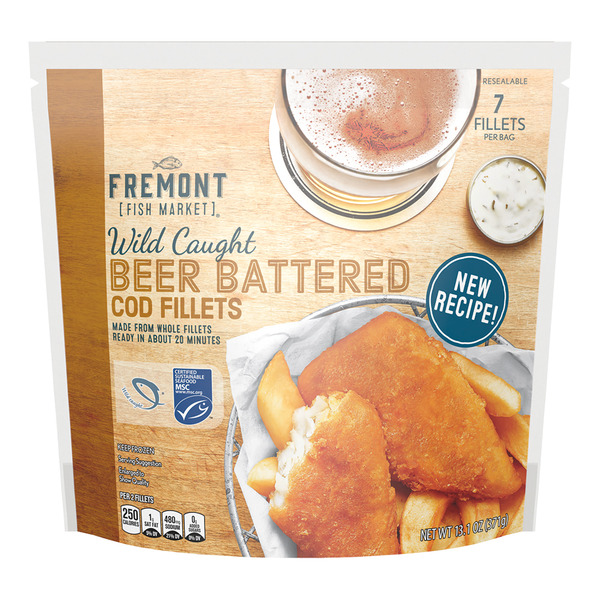 Fremont Fish Market Wild Caught Beer Battered Cod Fillets Same-Day ...