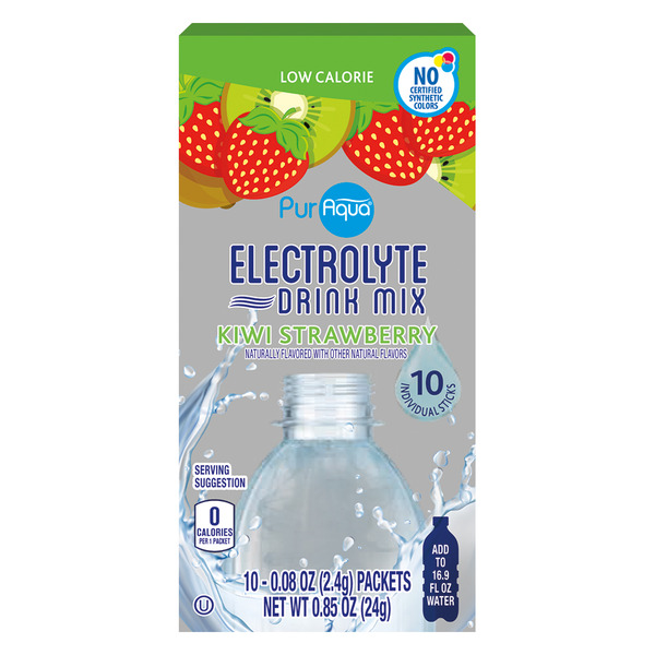 PurAqua Sticks-Kiwi Strawberry Electrolyte Mix Drink Same-Day Delivery or Pickup | ALDI