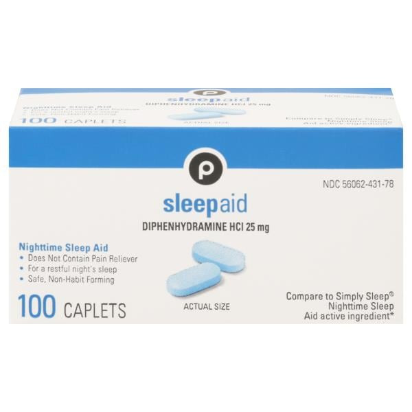 Publix Sleep Aid, 25 mg, Caplets Same-Day Delivery or Pickup | Publix