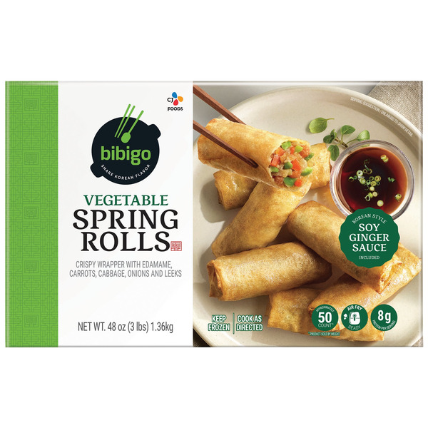 Bibigo Frozen Vegetable Spring Rolls with Soy Ginger Sauce Same-Day ...