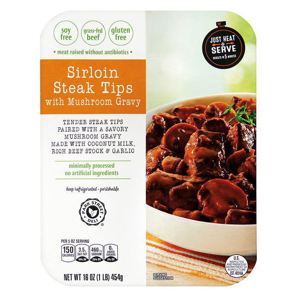 Park Street Deli Sirloin Steak Tips With Mushroom Gravy Same-Day ...