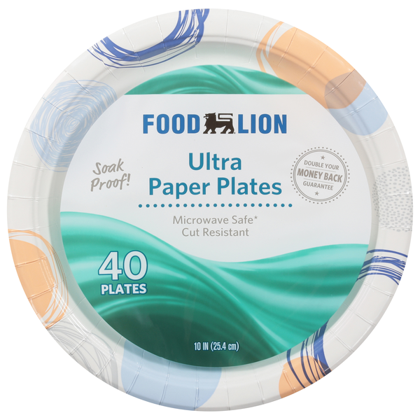 Food Lion Now Food Lion Paper Plates, Ultra, 10 Inch Same-Day Delivery ...