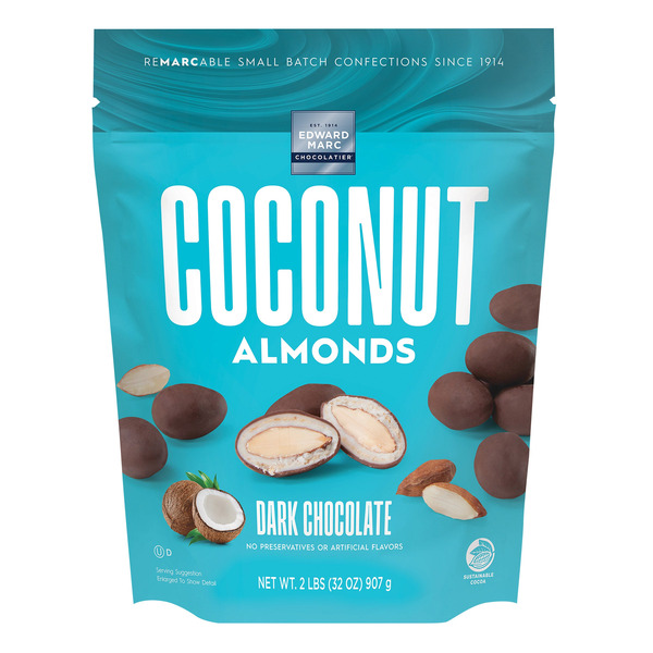 Edward Marc Dark Chocolate Coconut Almonds Same-Day Delivery | Costco