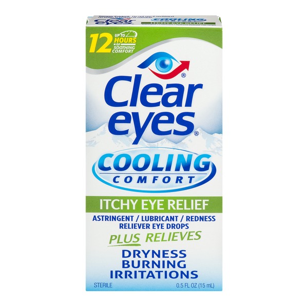 Clear Eyes Cooling Comfort Itchy Eye Relief Astringent/Lubricant ...