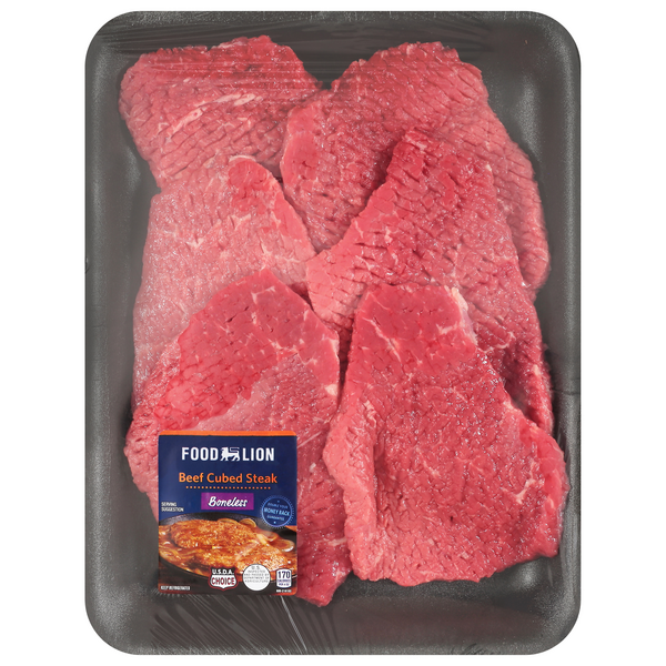Food Lion Food Lion Beef Cube Steak Value Pack Same-Day Delivery or ...