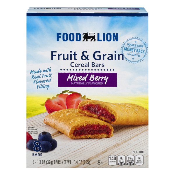 Food Lion Food Lion Cereal Bars, Fruit & Grain, Mixed Berry, 8 Bars ...