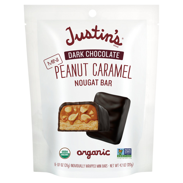 Justin's Organic Mini Dark Chocolate Peanut Caramel Nougat Bar Same-Day ...