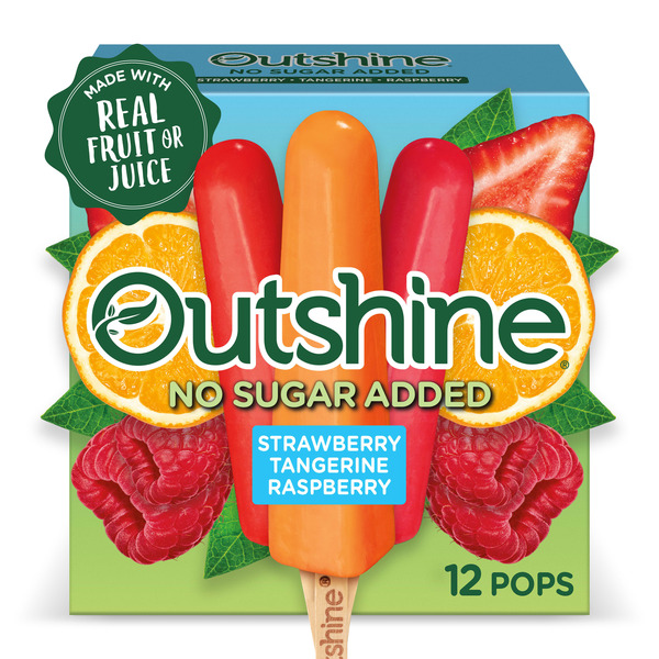 Outshine No Sugar Added Strawberry, Tangerine & Raspberry Fruit Bars ...